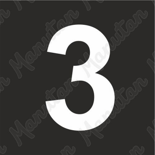 Vízszintes jelölés - 3 számjegy sablon - Manutan.hu